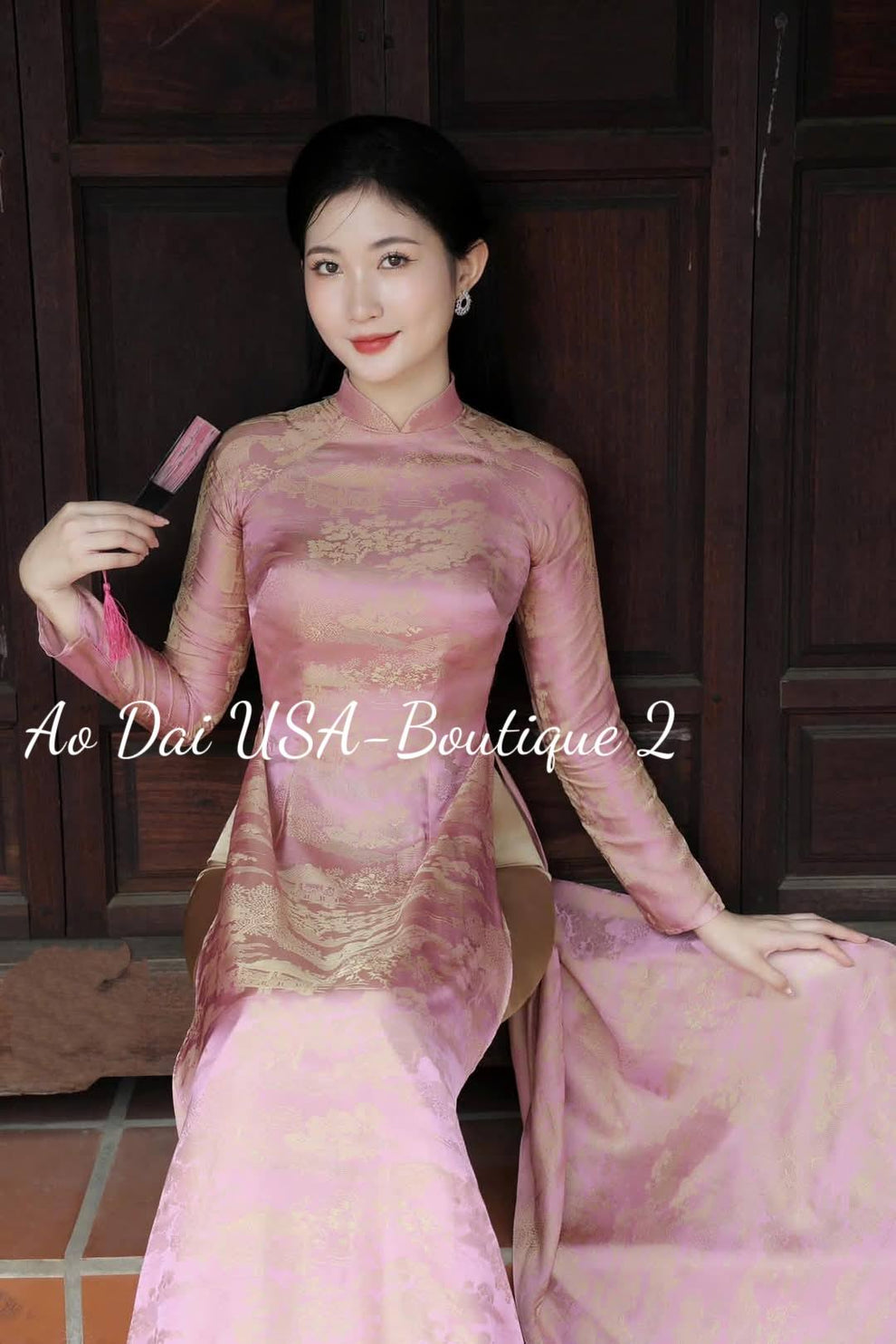 HA DAO Set Ao Dai Tơ Tam Thai Tuan/Pants included/TT77 – Ao Dai USA ...