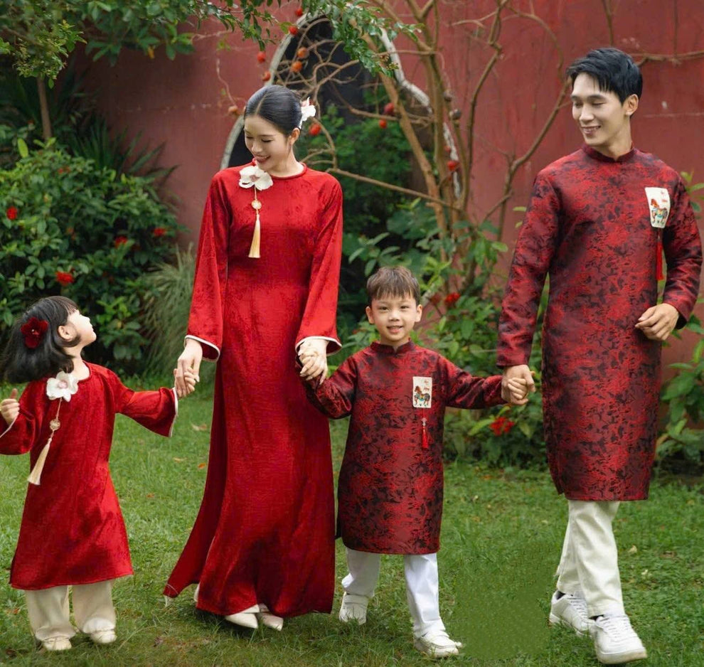 Matching Family Spring Ao Dai Set/Modern Vietnamese Lunar New Year Out ...