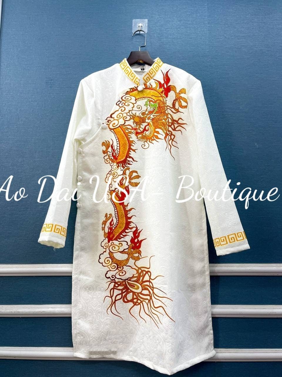 Ao Dai For Men- Printed Ao Dai-5 Color B151 – Ao Dai USA-Boutique